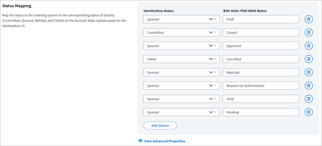 Status Mapping Status Mapping