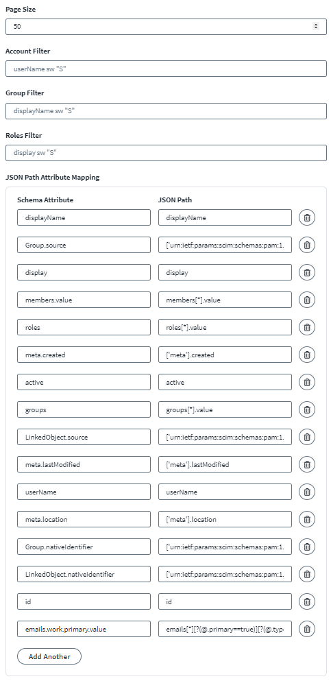 Aggregation Settings