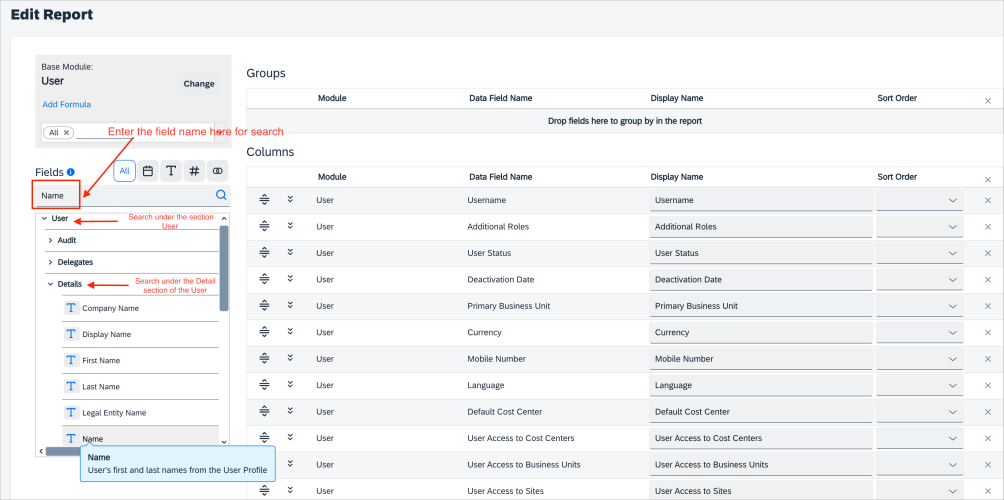 Configure Additional Attributes via Report Configure Additional Attributes via Report