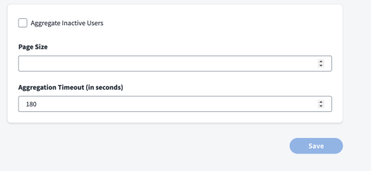 Aggregation Settings