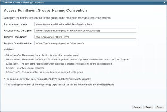 Access Fulfillment Configuration