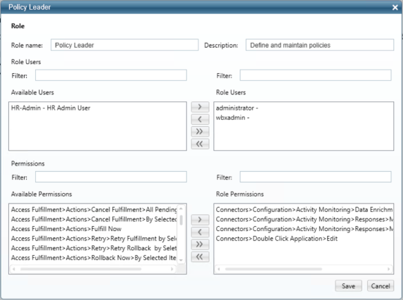 Creating or Modifying Roles