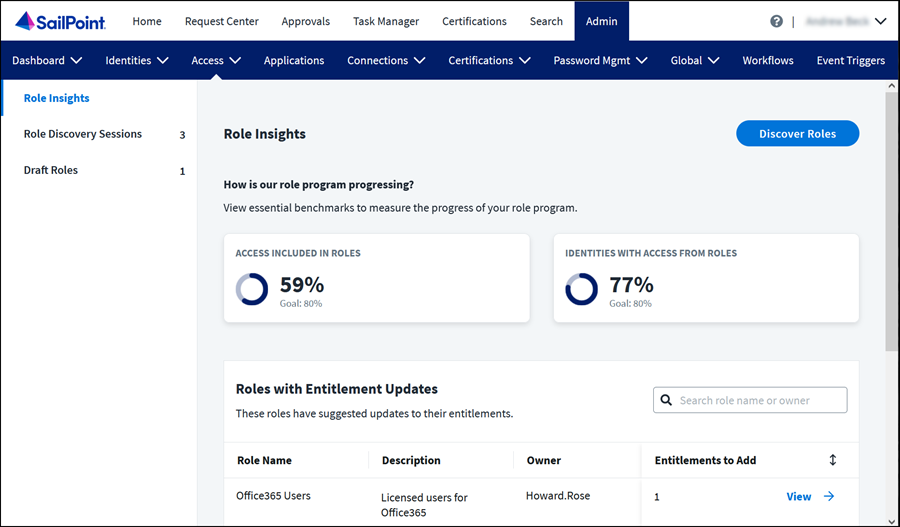 Role Insights for IdentityIQ - SailPoint Identity Services